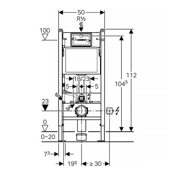 Інсталяція для унітаза Geberit Duofix 111.153.00.1 - купити в інтернет ...