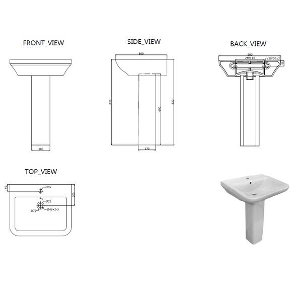 П'єдестал для раковини Devit City 0010160 - купити в інтернет-магазині АГРОМАТ, ціна в Україні ...
