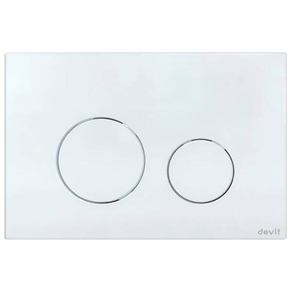 Клавіша змиву Devit 90.211.KW біла для інсталяції 90.211 - купити в магазинах АГРОМАТ, ціна в ...