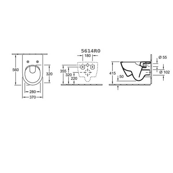 Унітаз підвісний Villeroy&Boch Subway 2.0 5614R0S5, черный мат - купить ...