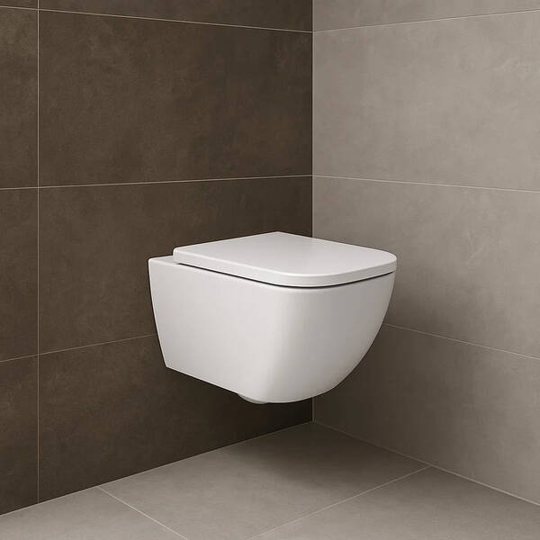 Унітаз підвісний Devit Quadra 2030140 безобідковий, білий глянець - купити в магазинах АГРОМАТ ...