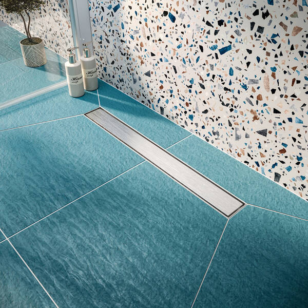 Душовий канал Devit Universal UN60220 60 см з нержавіючої сталі та низьким сифоном і накладкою ...