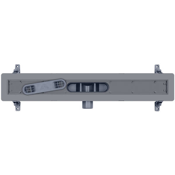 Душевой канал Devit Basic BA60210 60 см с низким сифоном и накладкой, с горизонтальным выводом ...