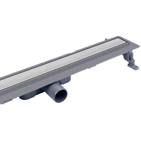 Душовий канал Devit Basic BA80210 80 см з низьким сифоном і накладкою, з горизонтальним виводом ...