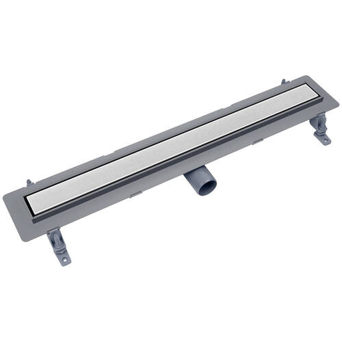 Душовий канал Devit Basic BA80210 80 см з низьким сифоном і накладкою, з горизонтальним виводом ...