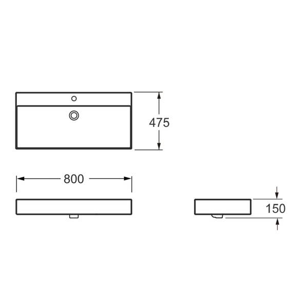 Раковина Devit Linea 1810080 підвісна/меблева 475х800 без доного клапана, біла - купити в ...