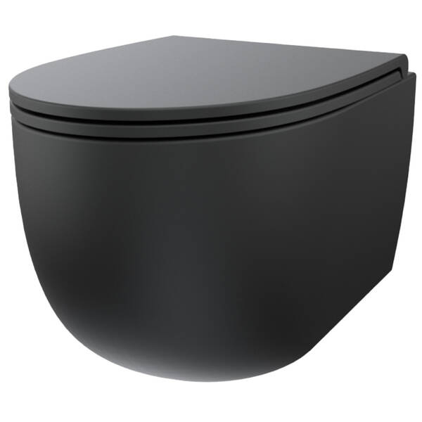 Унітаз підвісний SDR Bull MBK1, MBWCSBLV+ MBCWBLRF безобідковий з ...